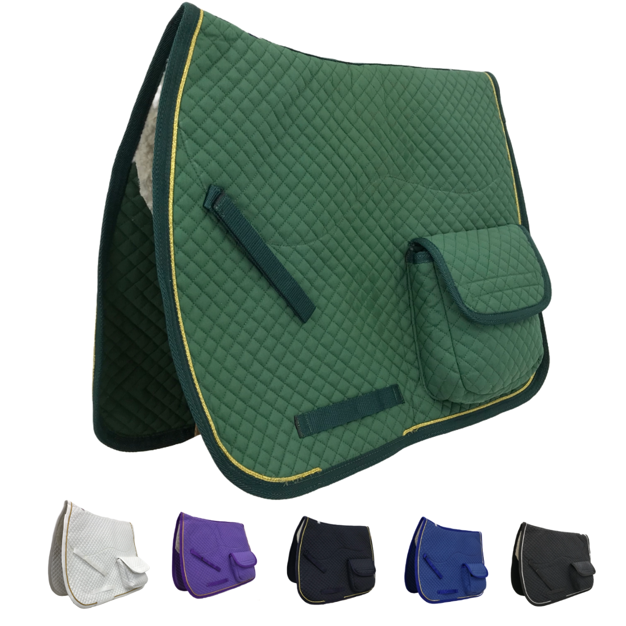 Derby Originals Dressage / Australian Saddle Pad with Pockets and Half