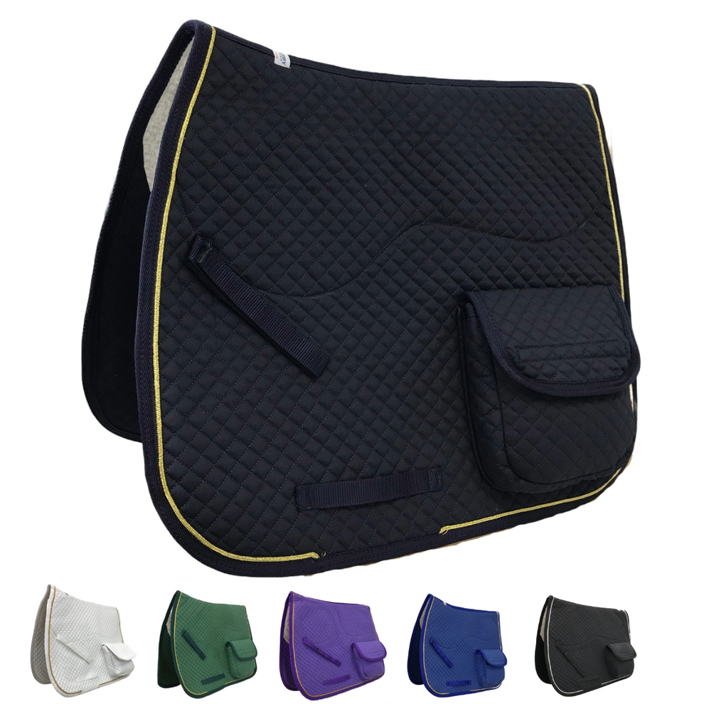 Derby Originals Dressage / Australian Saddle Pad with Pockets and Half
