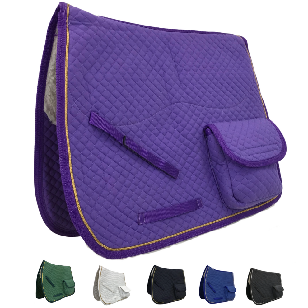 Derby Originals Dressage / Australian Saddle Pad with Pockets and Half