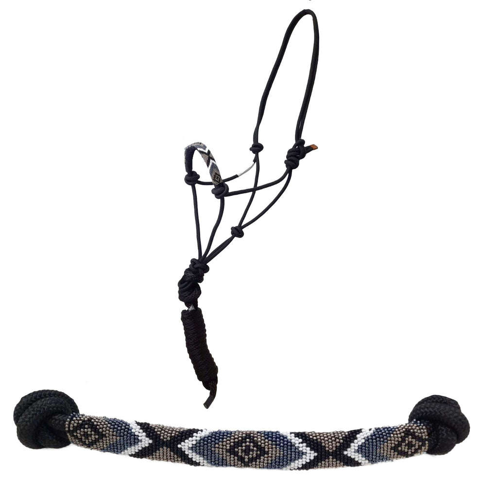 Tahoe Tack Copper Tip Series Braided Rope Horse Halter – Navajo Beaded ...