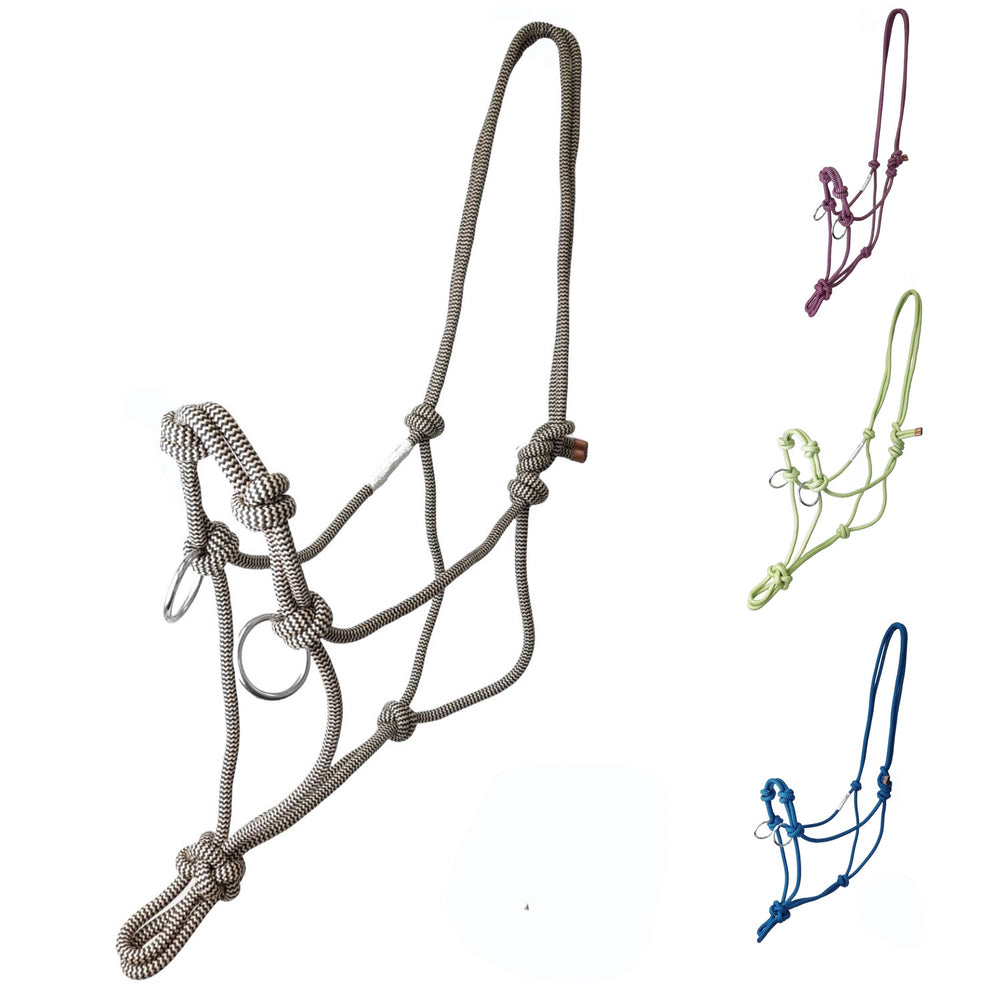 Tahoe Tack Copper Tip Series Horse Rope Training Halter – 4 Knot, 1/4 ...