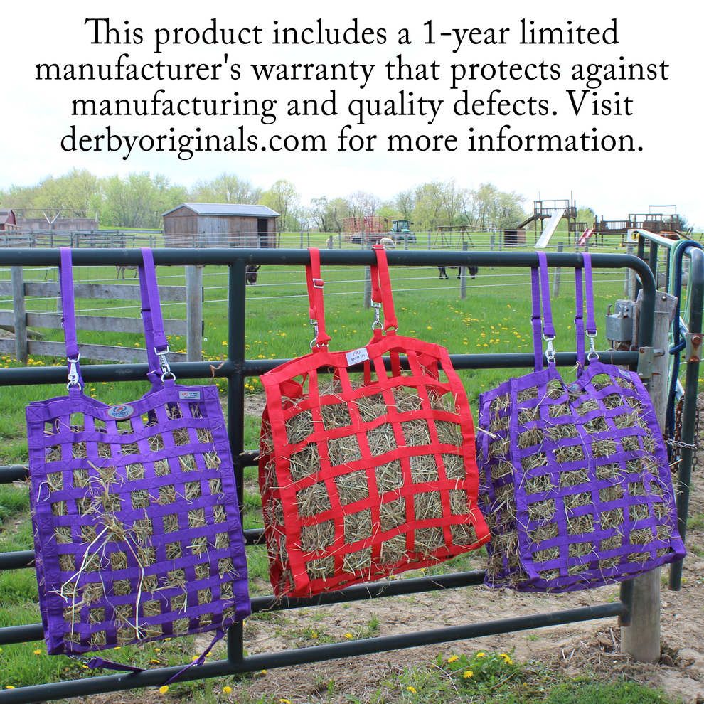Superior Slow Feeder Horse Hay Bag - Super Tough Bottom | Derby Originals